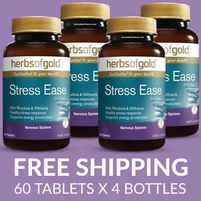 Herbs of Gold Stress Ease - 60 Tablets - 4 PACK - $24.25 each | eBay