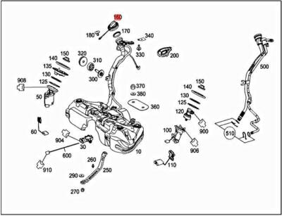 Genuine MERCEDES BBDC A207 C204 C207 C216 Filler cap 2214700705 | eBay