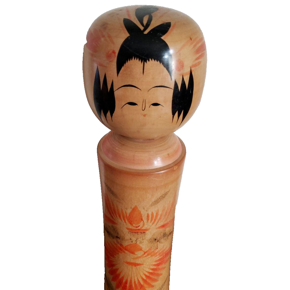 big 14.5inch kokeshi dolls Japan handmade rare large giant Naruko retro ...