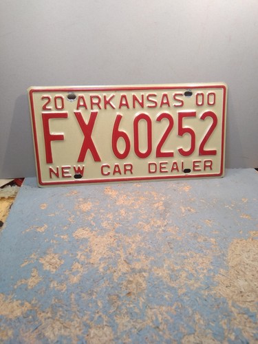 2000 Arkansas DEALER License Plate Tag Original , Used , New Car Dealer ...