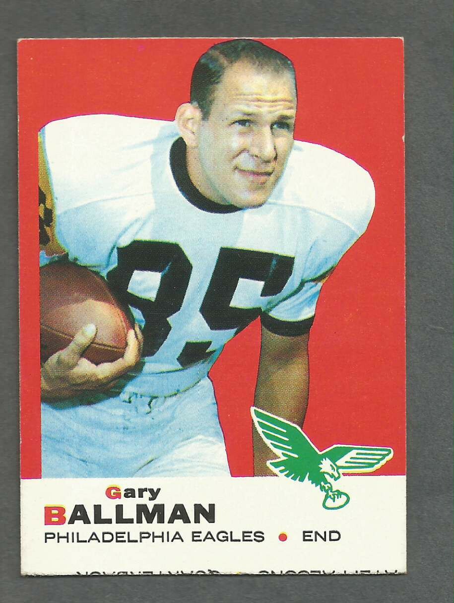 1969 Topps Football Gary Ballman #41 Philadelphia Eagles Michigan State ...