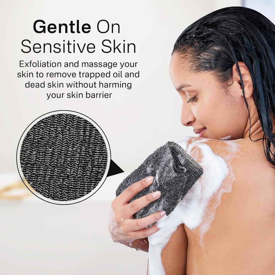3pc Blissal Exfoli Ating Shower Towel Back Wash Cloth Body Scrubber ...