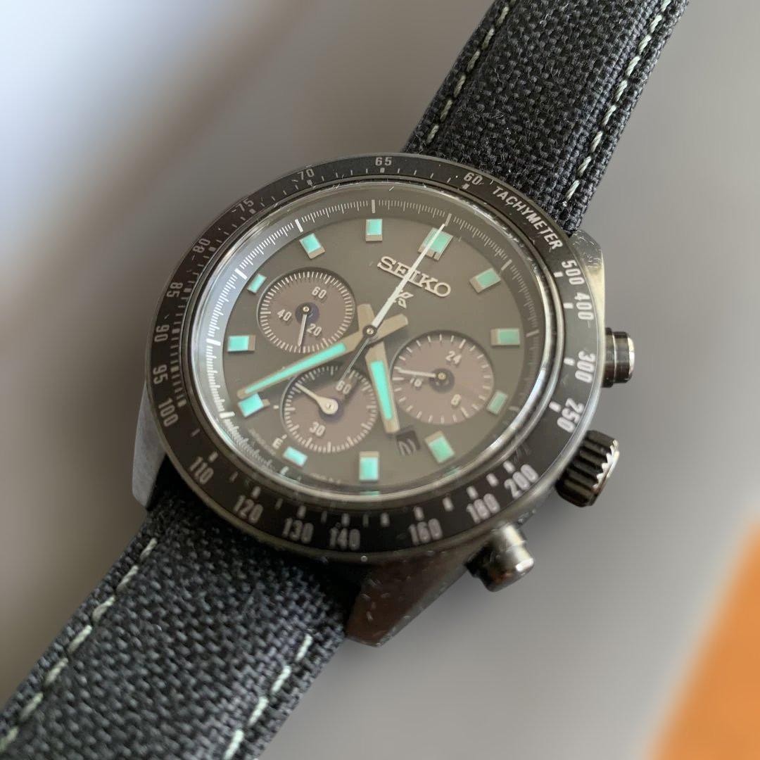 Seiko Prospex Chronograph Watch Black Nylon Strap Tac… - Gem