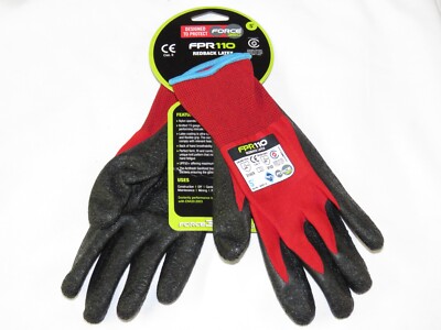 Force 360 FPR110 Redback Latex Grip Work Glove SMALL S Mechanic Safety ...