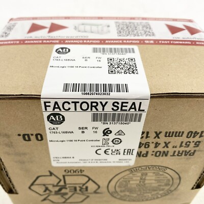 New Factory Sealed AB 1763-L16BWA SER B MicroLogix 1100 16 Point ...