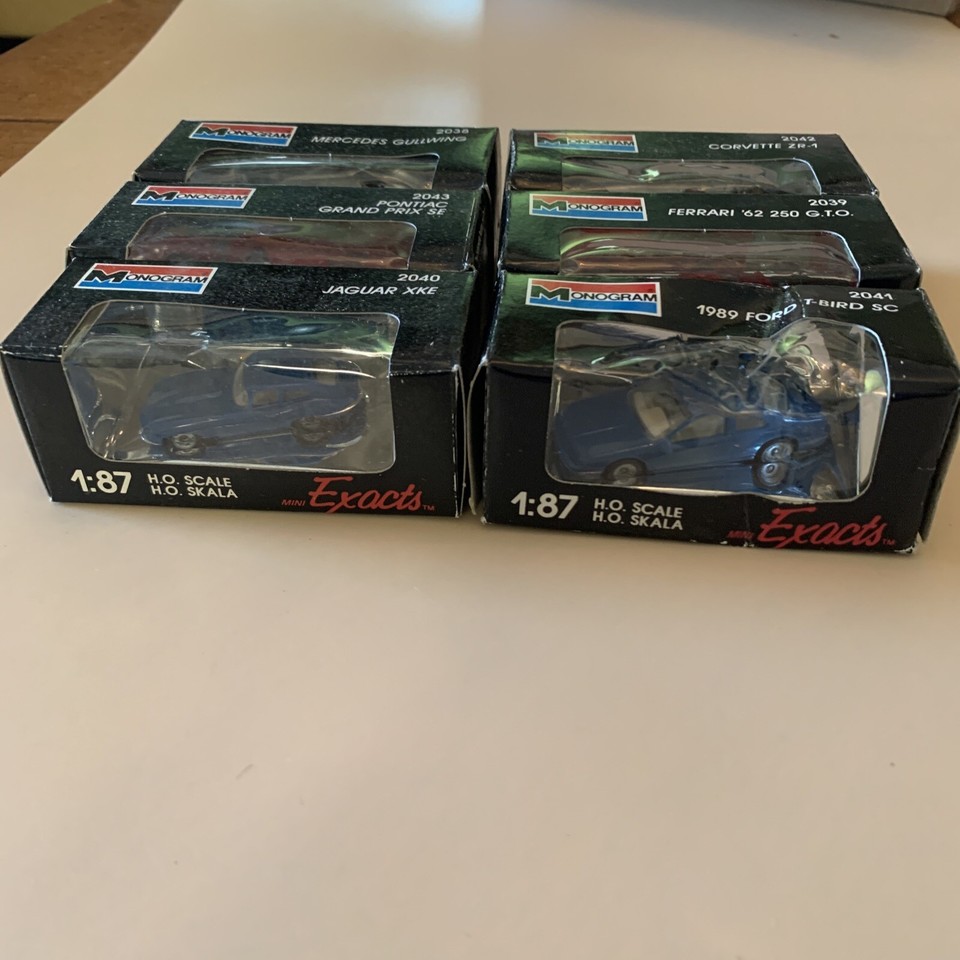 Vintage 1989 Lot Of Six Cars Each Monogram Mini Exacts 1:87 Ho Scale Gullwing | eBay