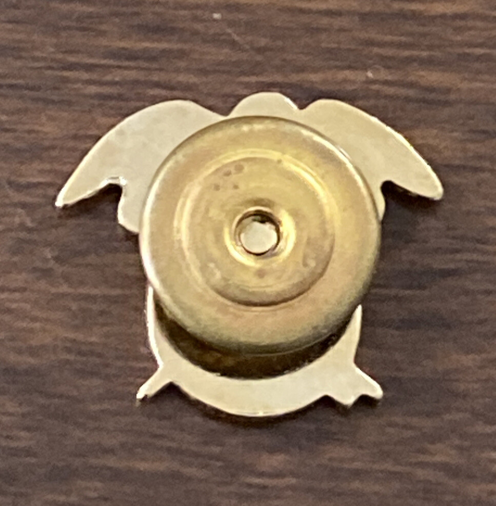 US Army Quartermaster Corps Vintage SCREW BACK Lapel … - Gem