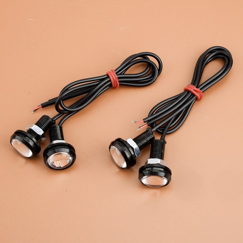 4x Pink Motor Eagle Eye Daytiem Running Lamp Tail Brake Light 23MM COB ...