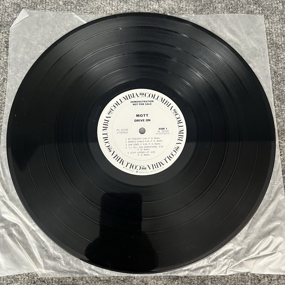 Mott The Hoople Drive On LP Columbia Promo 1975 1st Press Record Is ...