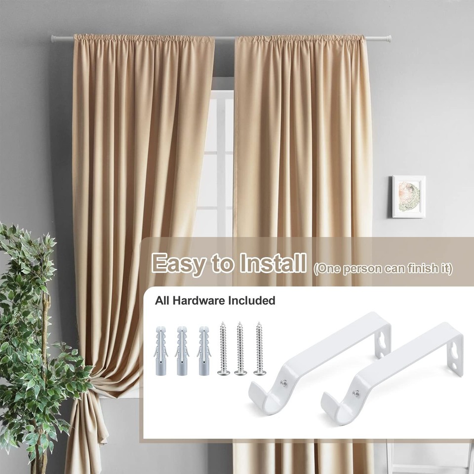 Decorative Curtain Rods for Windows 28 to 50 Inch - 5/8" Heavy Duty ...