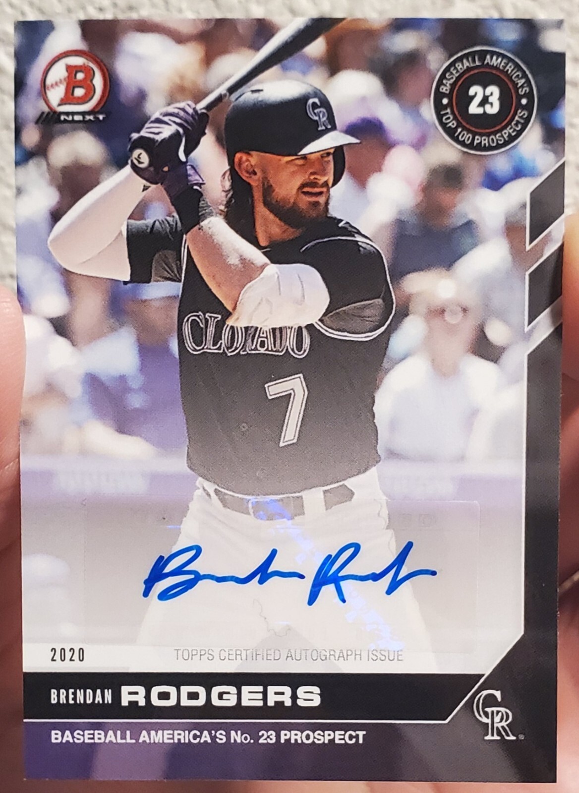 Brendan Rodgers 2020 Bowman Next Top 100 Autograph Signed Auto SP #T49A ...