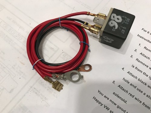 VW Volkswagen Hard Start Relay Kit 12 Volt Beetle Bug Bus Ghia Air ...
