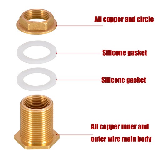 Brass Water Tank Connector Fittings Adapter Male/Female Thread Hose ...