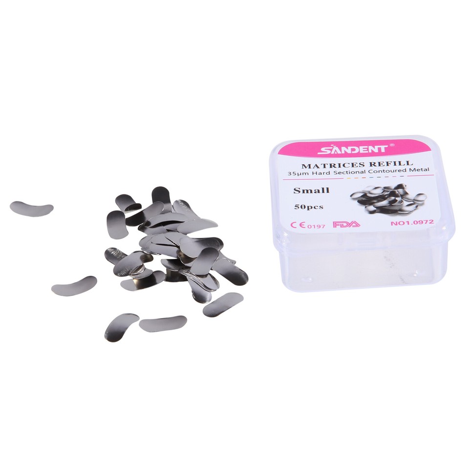 Dental Metal Matrices Matrix Band Sectional Contoured Refill S/M/L 35μm ...
