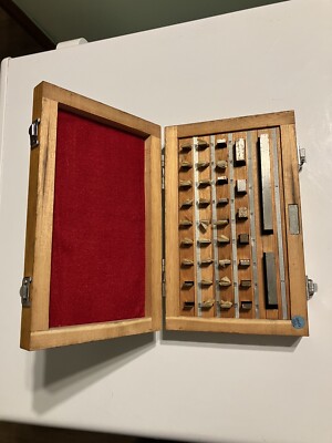 USED 36-Piece Rectangular Gage Gauge Block Set in Wooden Box | eBay