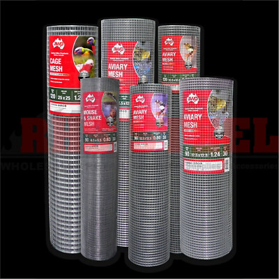 1200mm x 25mm x 30m Bird Aviary Welded Wire Galvanised Mesh Rolls 24 ...