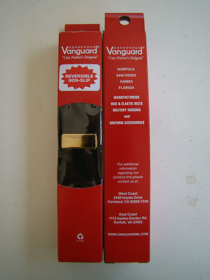 USCG US COAST GUARD BLACK BELT W/ GOLD TIP FITS BUCKLE FOR ALL UNIFORM ...