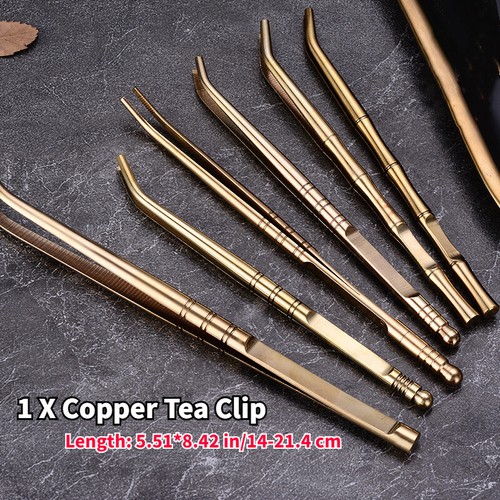 1 X Copper Tea Clip Tea Utensil Tweezer Tongs Chinese Kung Fu Tea ...