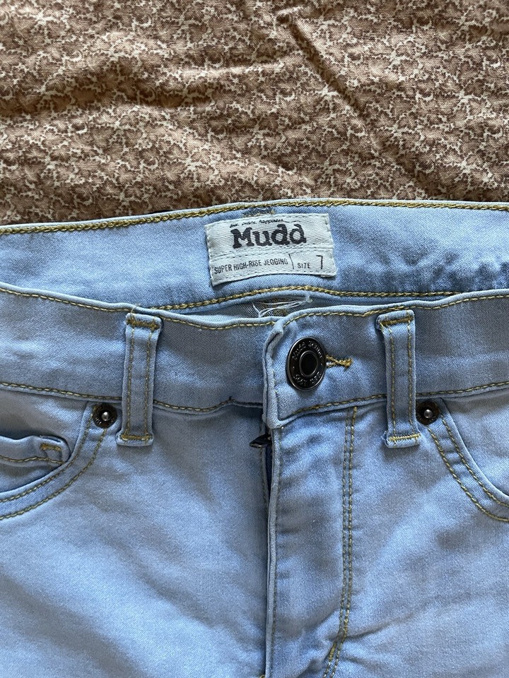 Mudd Jeans Women's Blue Medium Wash Super High Rise Jegging Jeans | eBay