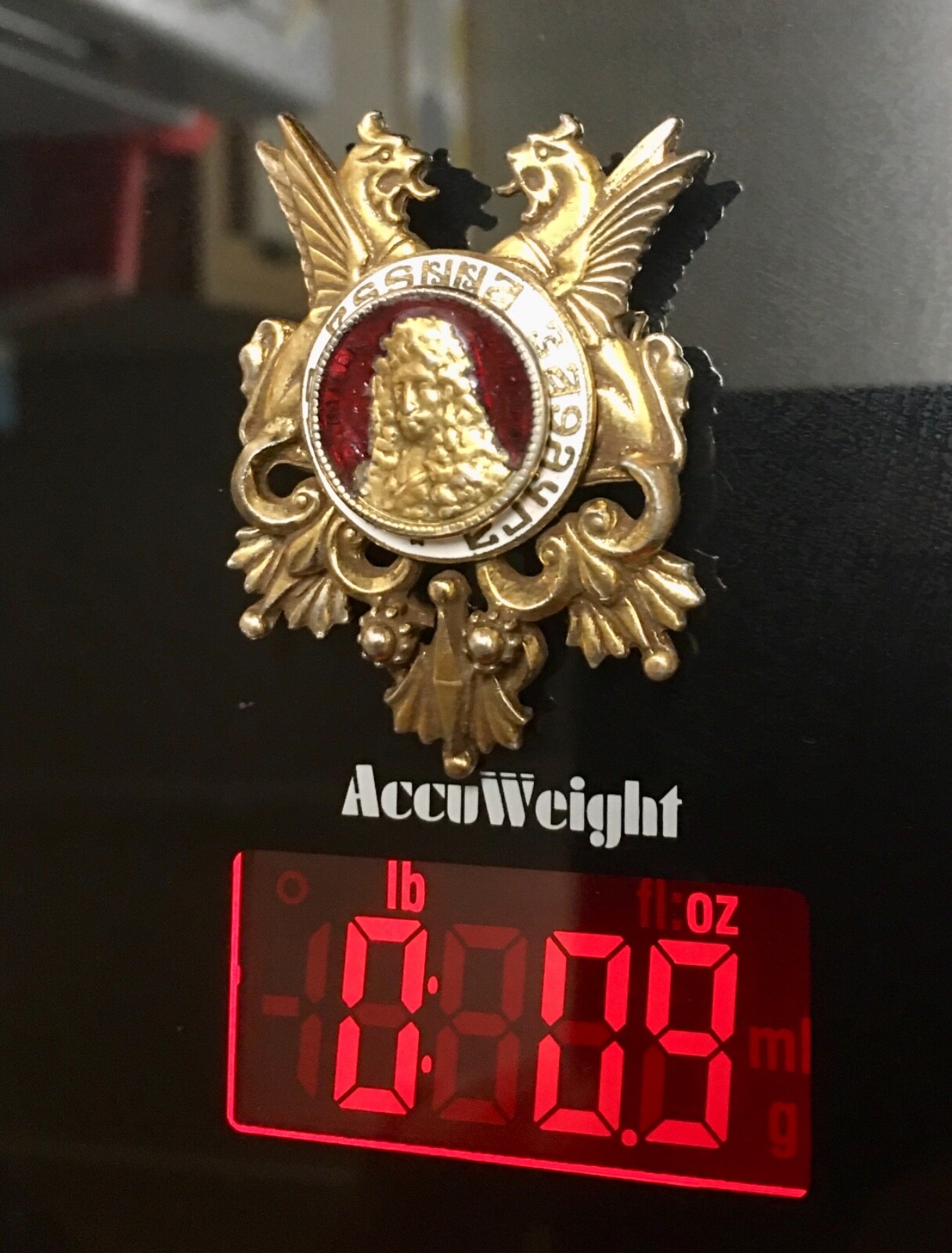 KAISER LEOPOLD I Heraldic Coat of Arms Brooch Pin Gol… - Gem