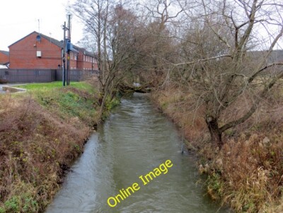 Photo 6x4 River Alyn from Leadmill Bridge Mold/Yr Wyddgrug Looking at ...