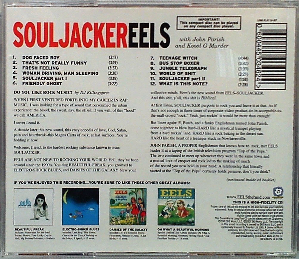 Eels - Souljacker (CD 2001) 2 Disc With "22 Miles Of Hard Road" 4 Track ...