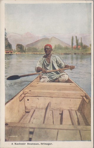 Postcard A Kashmir Boatman Srinagar | eBay