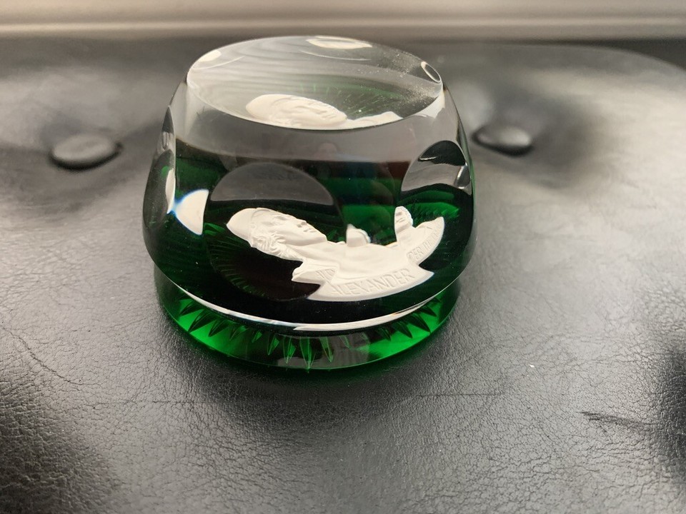 Baccarat Crystal Franklin Mint Paperweights Great Leaders Cameos 5/12 ...