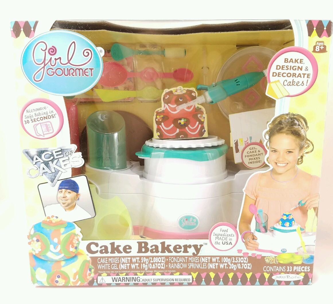 Girl Gourmet Cake Bakery Ace of Cakes Duff Play Kitchen NEW Sealed Box ...
