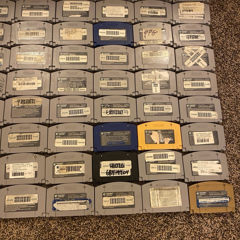 100 Blockbuster Rental Nintendo 64 N64 Video Games Zelda Mario Kart ...