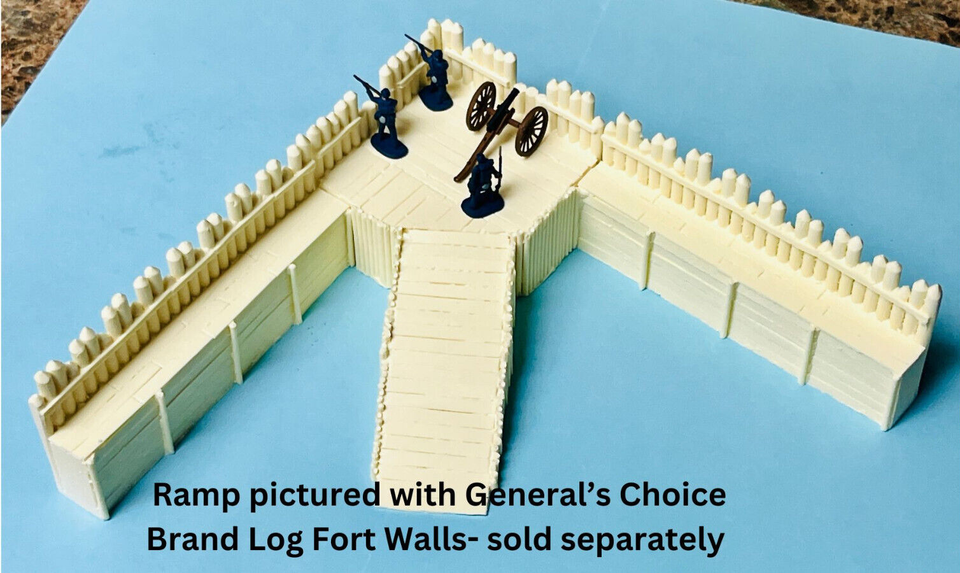 Log Fort Corner Cannon Gun Ramp 1/72 Scale Model ACW AWI French Indian ...
