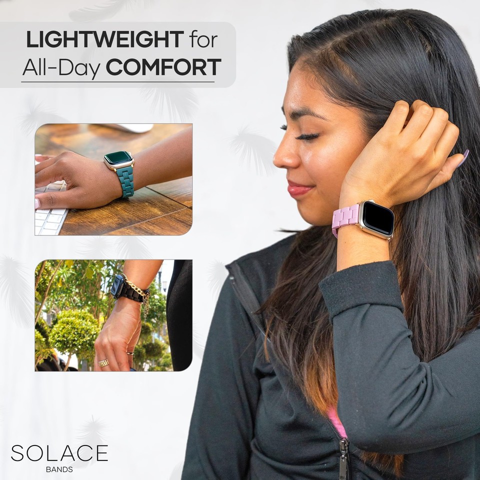 Solace Bands Lightweight Perma Watch Band - Universal Fit for Apple ...