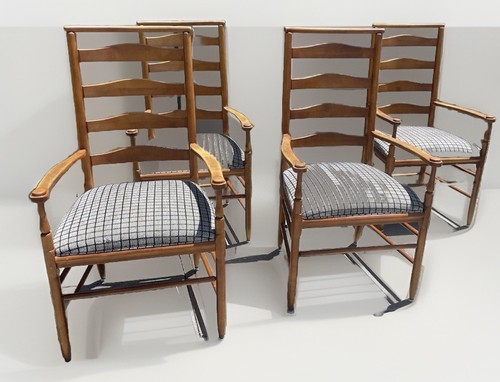 4 Stanley Furniture Company Chairs - lot of 4 Ladderback Mid-century | eBay