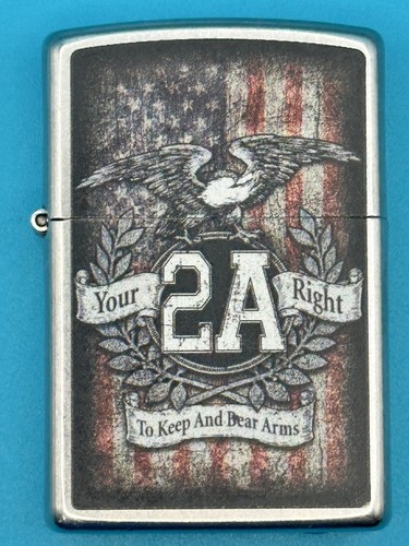 2022 Your 2A Right To Keep & Bear Arms Chrome Zippo Lighter 2nd ...