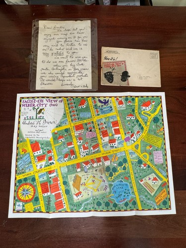 AMOS AND ANDY LETTER , ENVELOPE - MAP OF WEBER COUNTY (20x15") | eBay