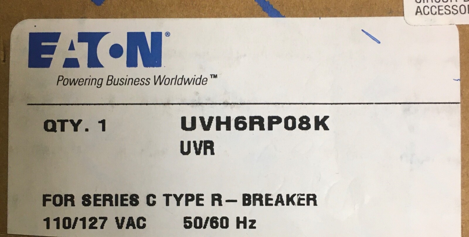 EATON CUTLER HAMMER UVH6RP08K 110 127 VAC UVR Undervoltage Release ...