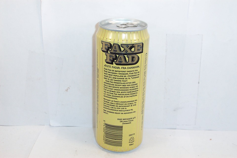 Faxe Fad Fadol 50CL Aluminum Brasseries Faxe Fakse Denmark Bottom Open ...