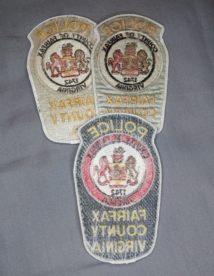(3) Fairfax County VA Virginia Police Department 6" Patches | eBay