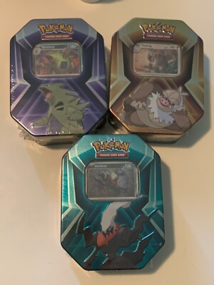 Pokemon TRIPLE WHAMMY 3 Tin set Darkrai Slaking Tyranitar NEW SEALED | eBay