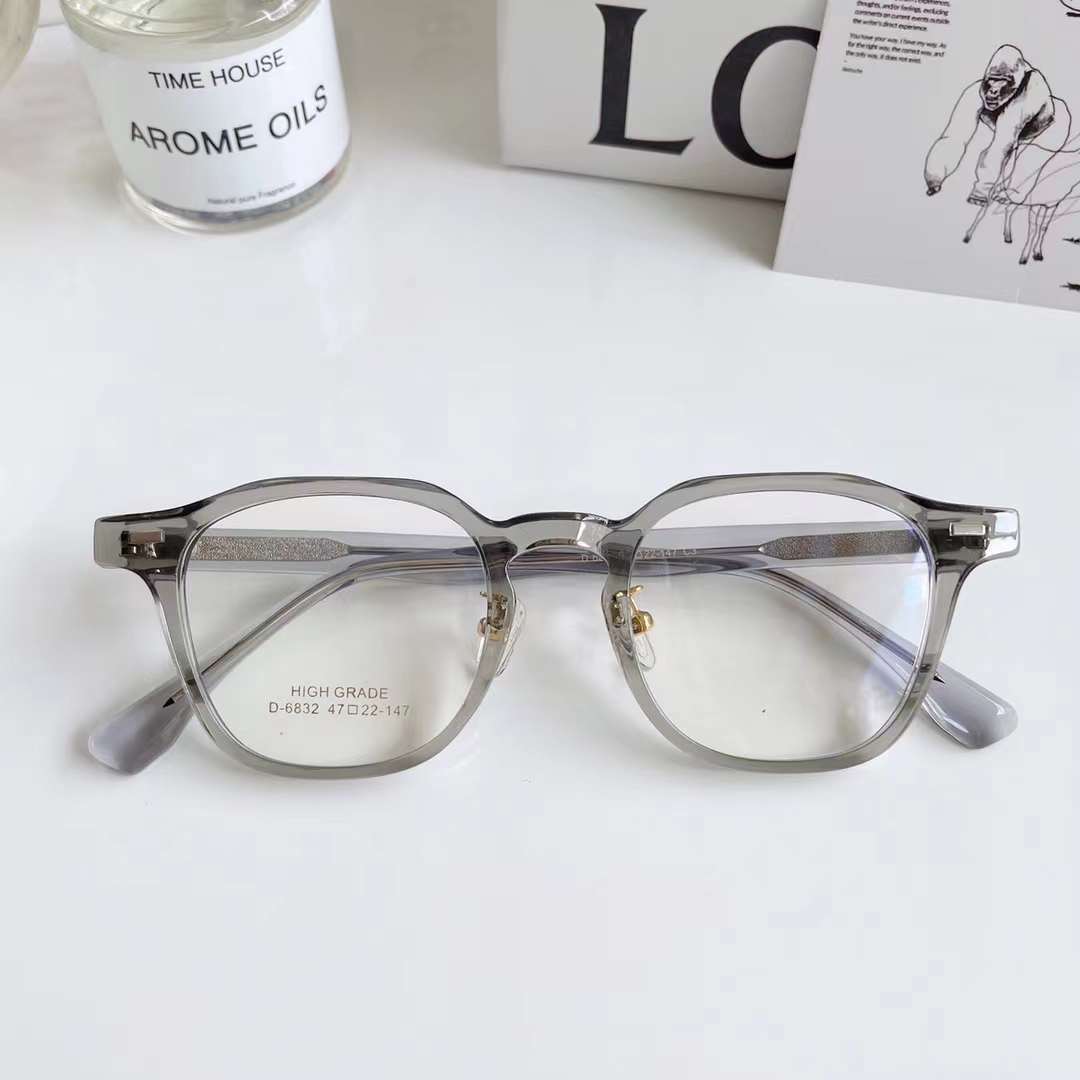 Retro Square Eyeglasses Lighted High Grade Frames Acetate Glasses Men ...