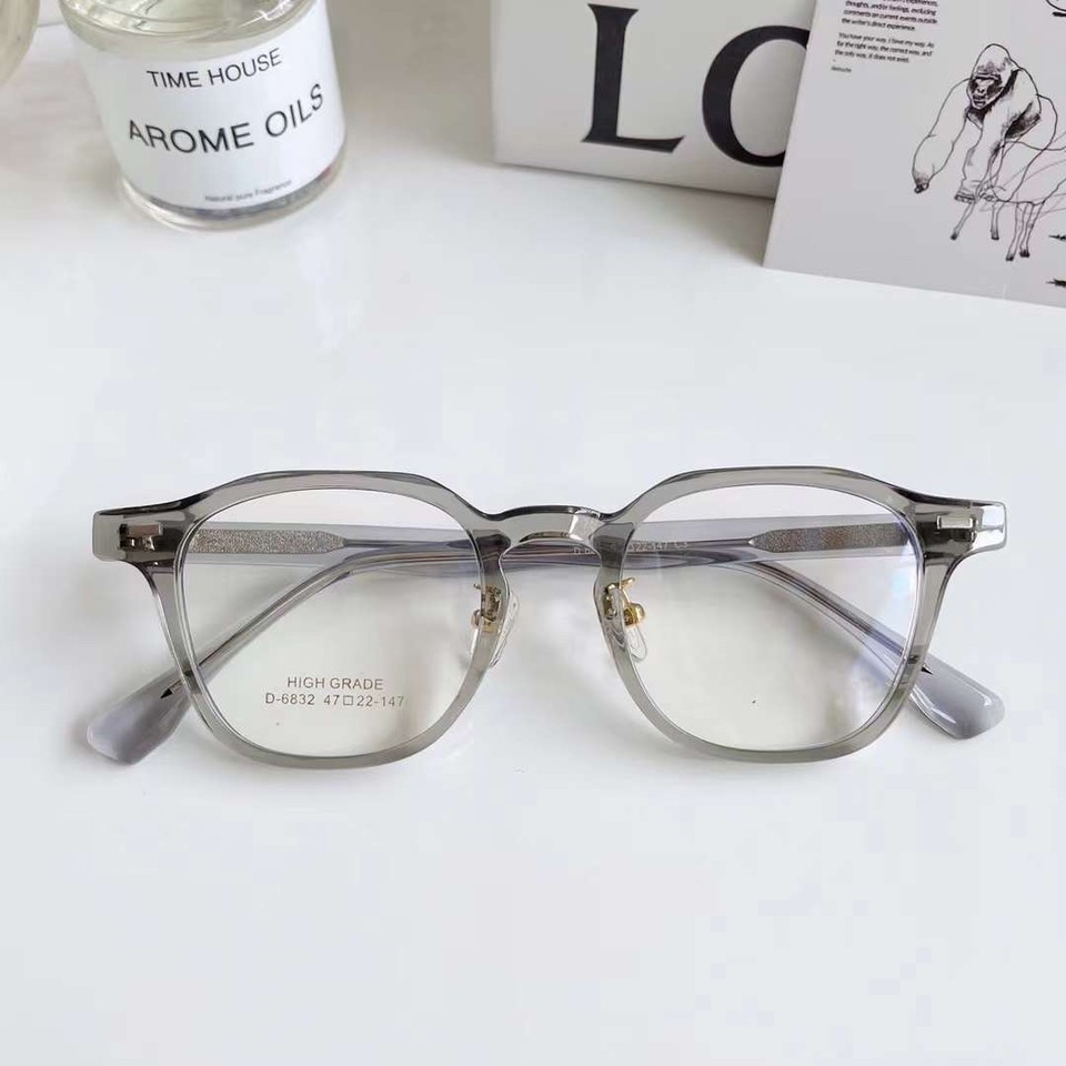 Retro Square Eyeglasses Lighted High Grade Frames Acetate Glasses Men ...