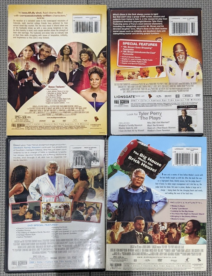 Lot Of 4 Tyler Perry Movies In Individual Cases. C1 | eBay