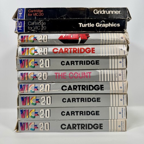 Lot of 10 Commodore Vic-20 Computer Game Cartridges Untested w/Boxes As ...