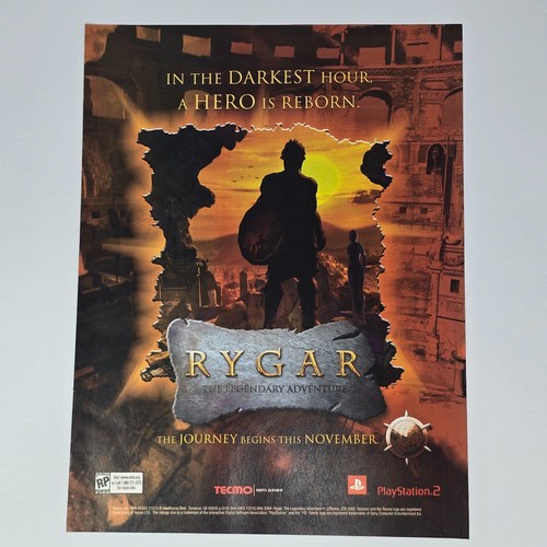 Rygar The Legendary Adventure PlayStation 2 PS2 Hero Print Ad/Poster ...