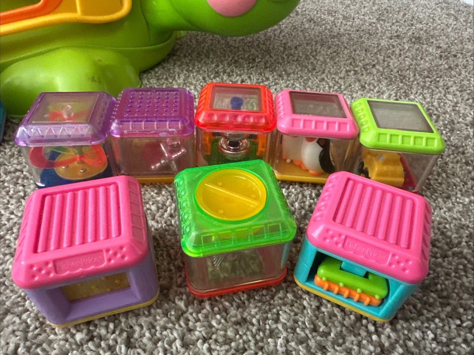 Fisher Price Build & Spill Musical Turtle Peek a Boo Stacking Blocks ...