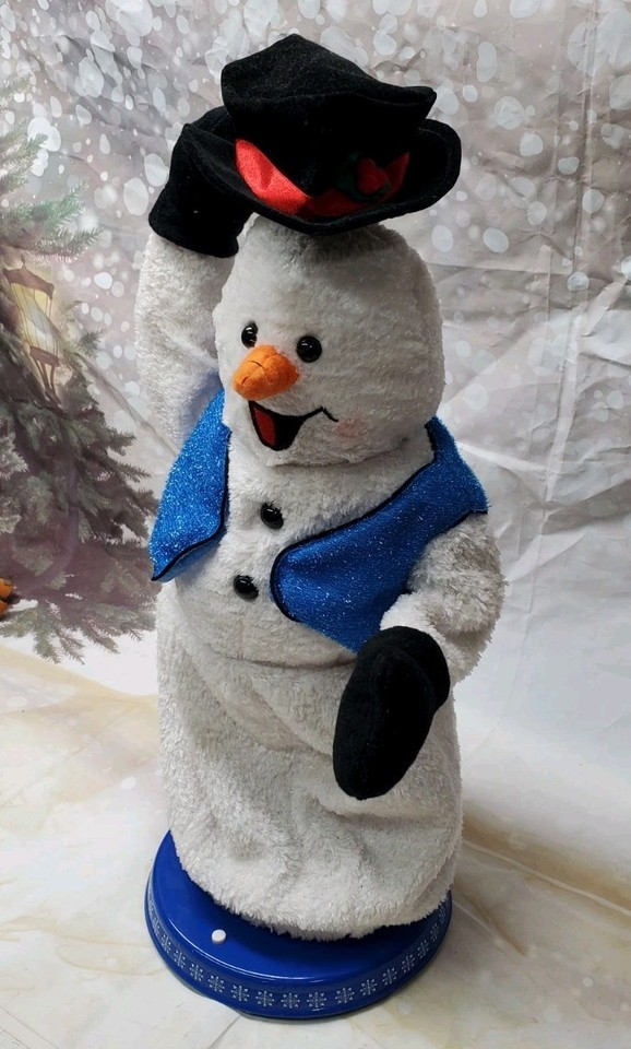 Gemmy Spinning Snowflakes Snowman SNOW MISER Dancing Singing - Read ...