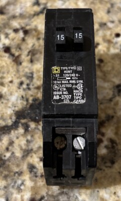 HOMLINE HOMT1515 Two 1 Pole 15 Amp 120V HOMT Tandem Plug In Twin ...