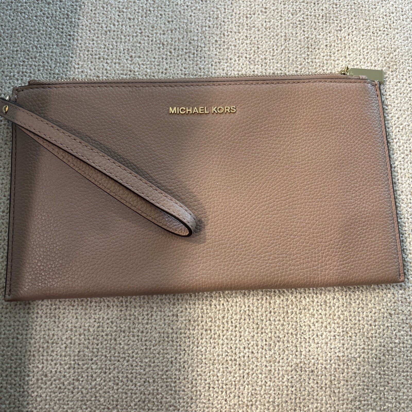 Michael Kors Pebbled Leather Blush Pink Wristlet 9 … - Gem