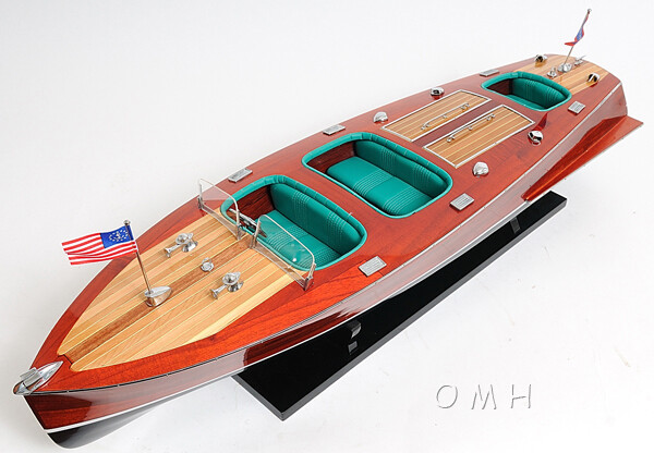 32 Inch Chris Craft Triple Cockpit Painted wooden Boat Model | eBay