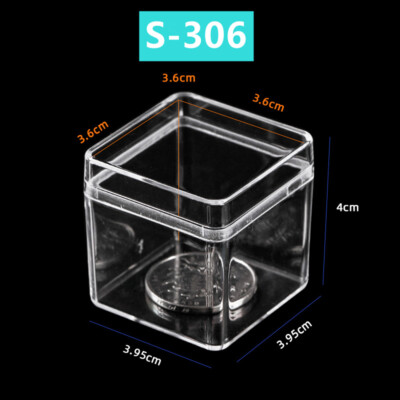 10pcs 40X40mm Square Transparent PS Toolbox Container Storage Case Lid ...